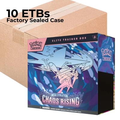 Pokemon Chaos Rising Elite Trainer Box Case 10 Factory