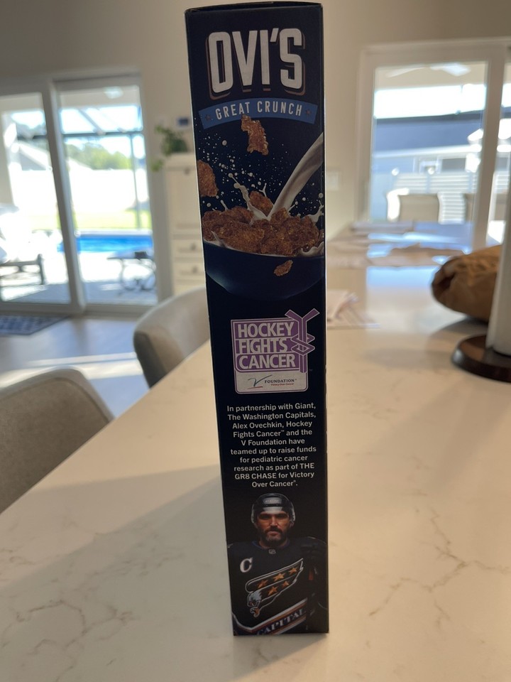 Ovi's Great Crunch -Alex Ovechkin Cereal -#1 goal scorer collectors ...