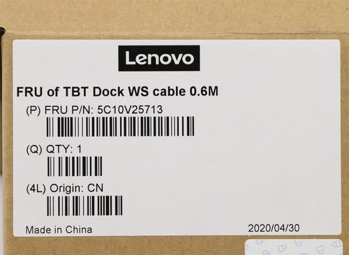 Lenovo Station D'Accueil Thunderbolt 3 2 Magnétique Câble 5C10V25713 | eBay