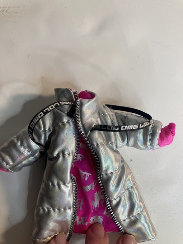 LOL SURPRISE DOLL OMG CLOTHES COAT JACKET B-GURL SILVER & PINK PUFFY ...