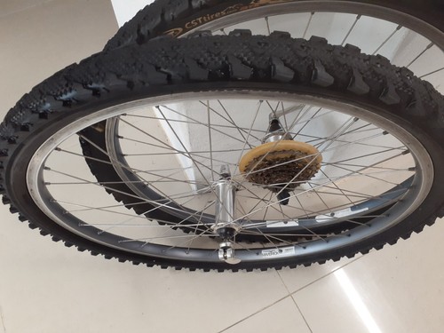 MTB WHEELS 26" BONTRAGER MAVERICK RIMS CST TYRES + 11/32 CASSETTE ...