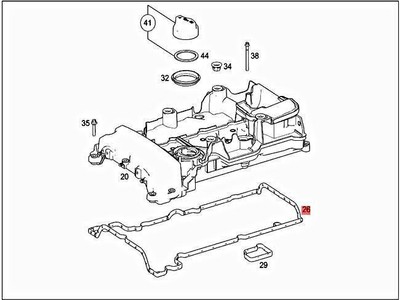 Genuine MERCEDES Seal for cyl. Head cover 2710161221 | eBay