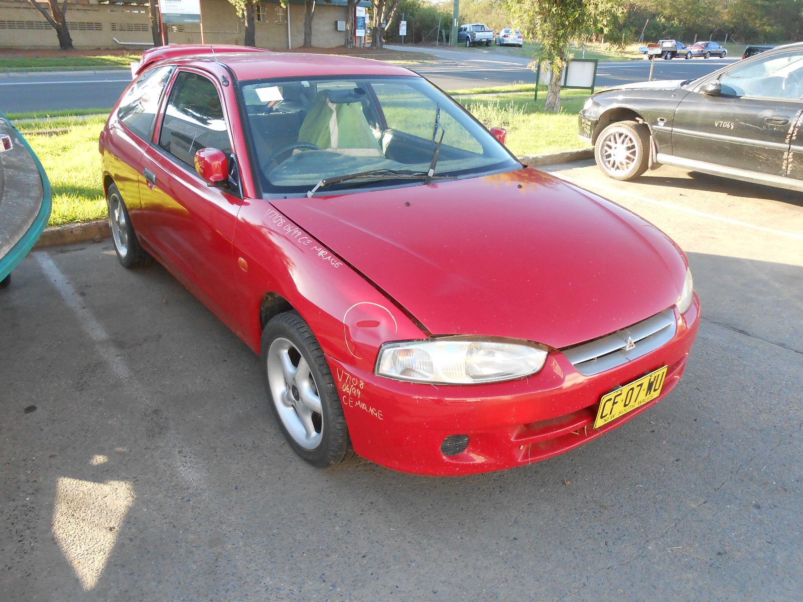 1999 Mitsubishi CE Mirage/Lancer Front Bumper S/N# V7108 BK7530 | eBay