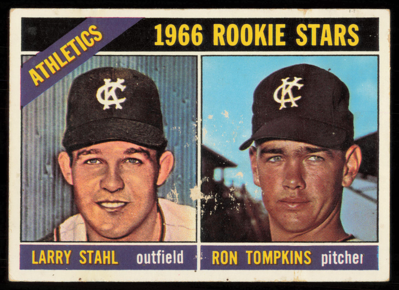 1966 Topps RC Stars #107 Larry Stahl Ron Tompkins Kansas City Athletics ...