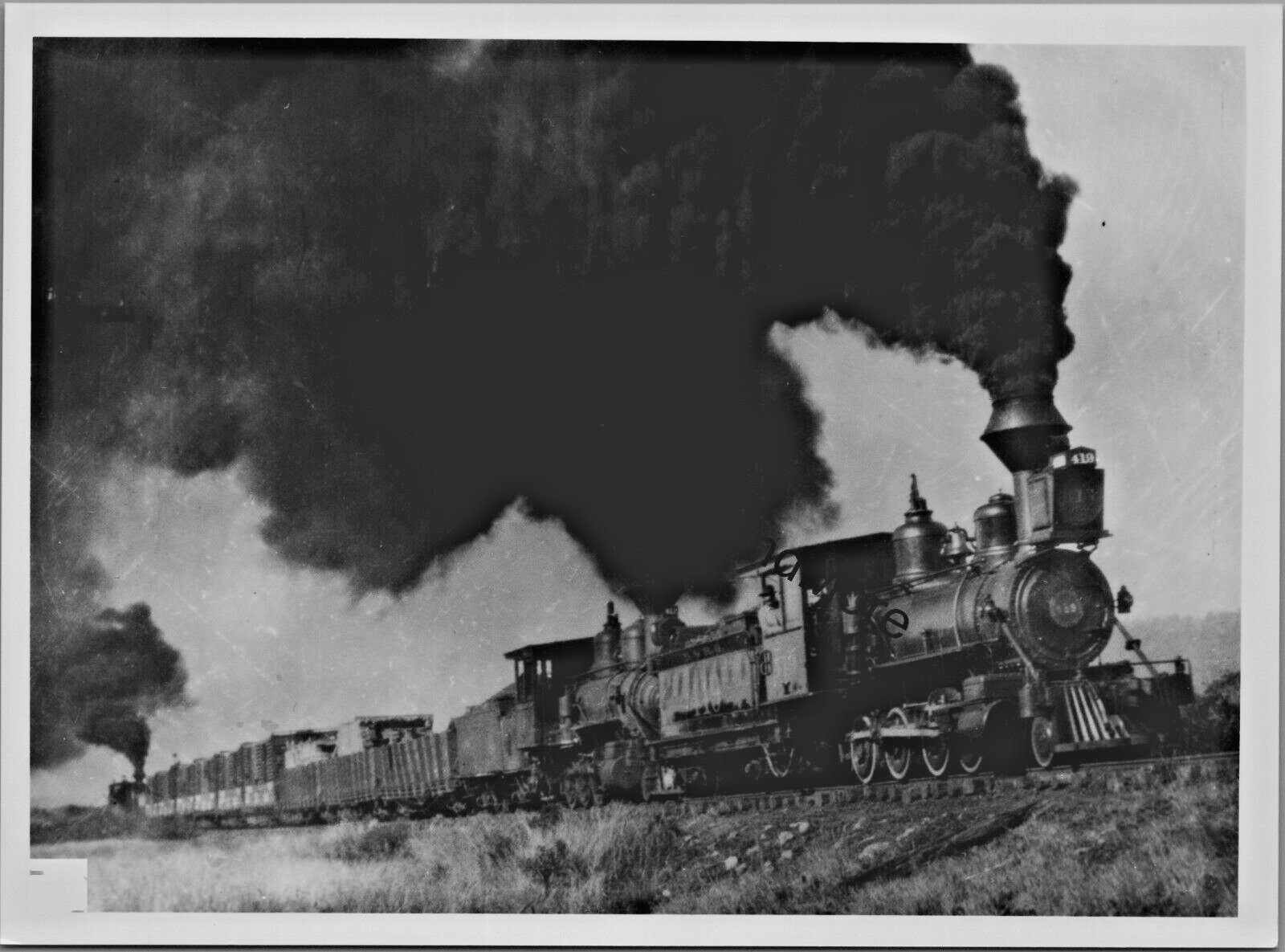 Vintage Denver & Rio Grande Railroad 419 Steam Locomotive Real PhotoT2 ...