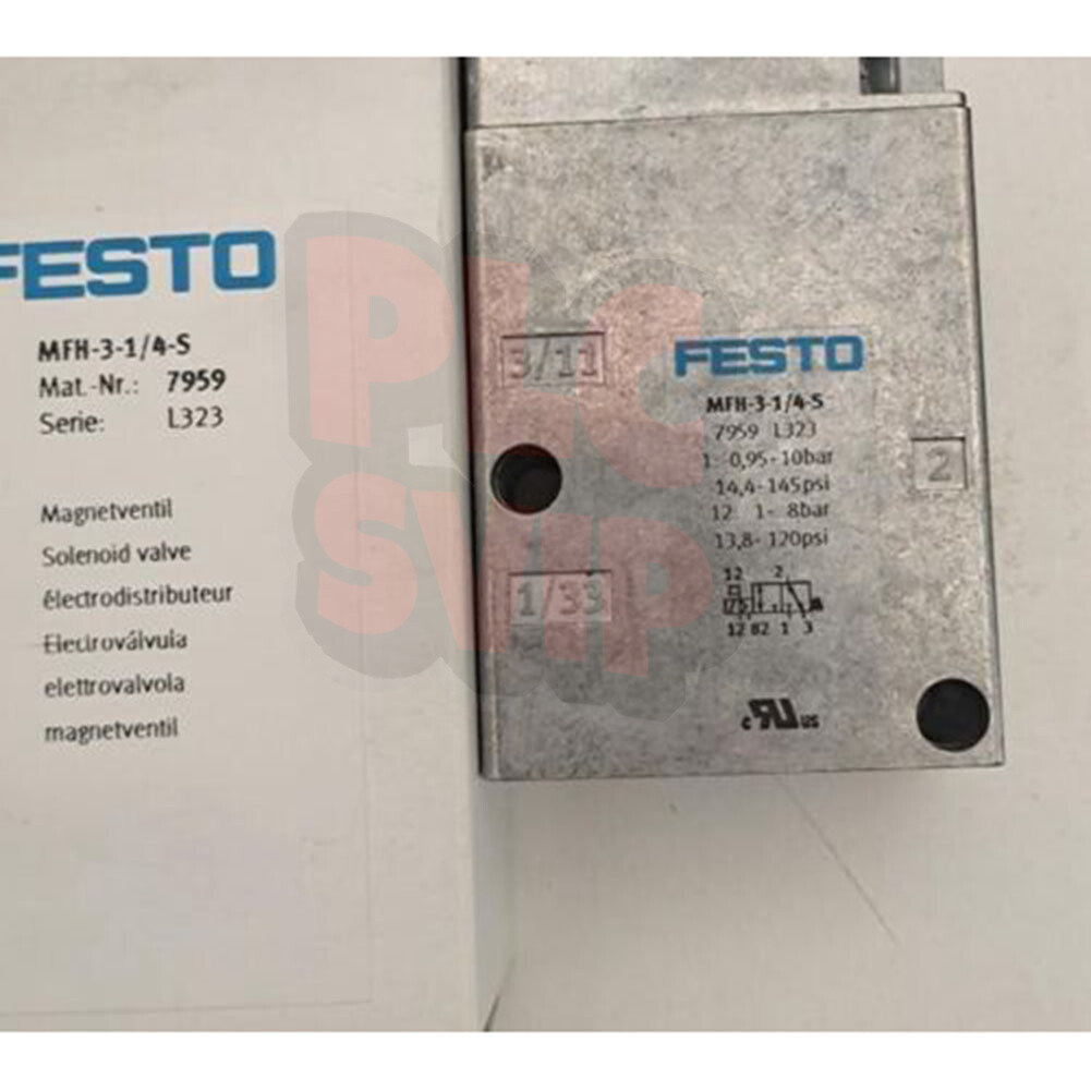 FESTO solenoid valve MFH-3-1/4-S 7959 New in Box 1 PCS | eBay