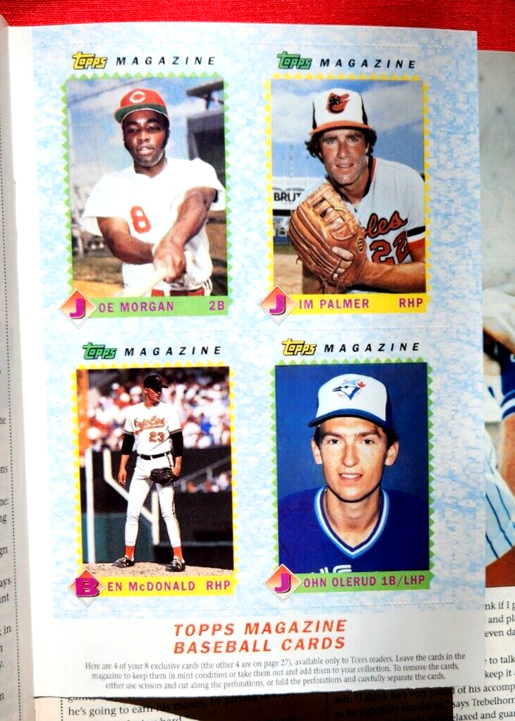 6 1990 Nolan Ryan Topps Magazine Spring with 8 Cards Bo Palmer Yount ...