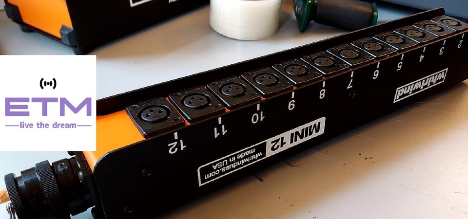 Whirlwind B12MNRW1CM Multi Pin Slim Mini 12 Channel Snake Box 12XLRF to ...