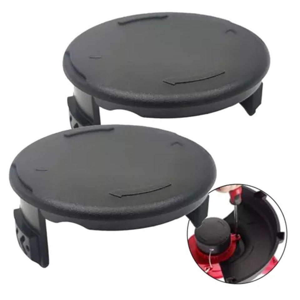 2x Black Spare Grass Eater Spool Cap Cover For Hyper Tough Trimmer ...