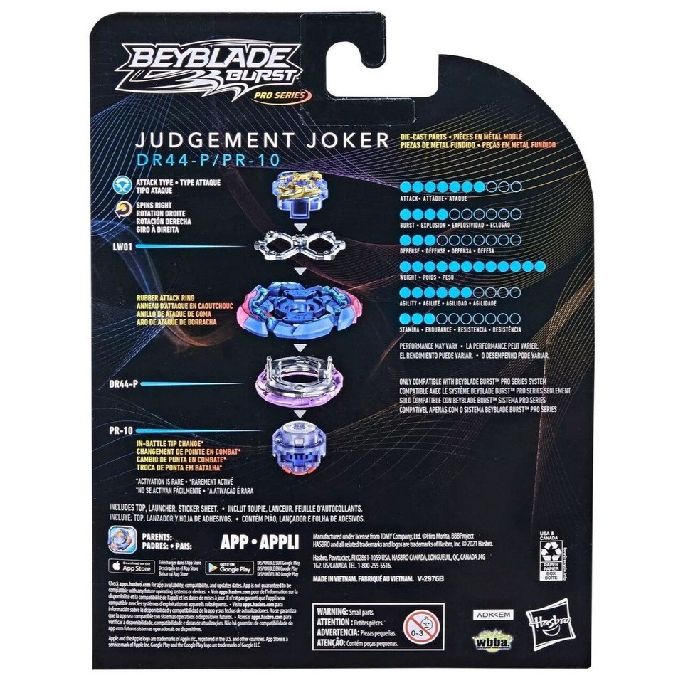 Judgement Joker 0Glaive Ultimate Reboot Burst Surge PRO SERIES Beyblade ...