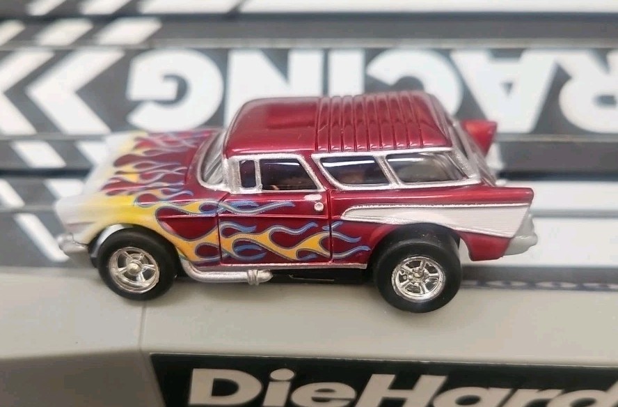 57 Chevy Nomad Maroon With Flames XtracTion Slot Car for AFX autoworld ...