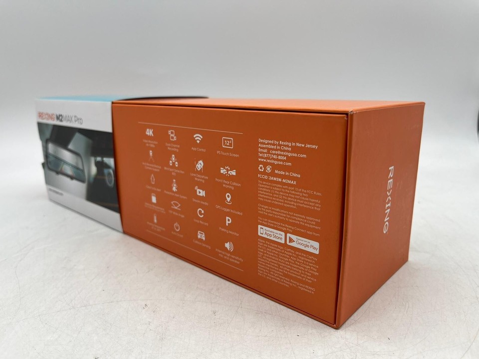 Rexing - M2Max Pro Front + Rear 4K + 1080p GPS Mirror Dash Cam - Brand ...