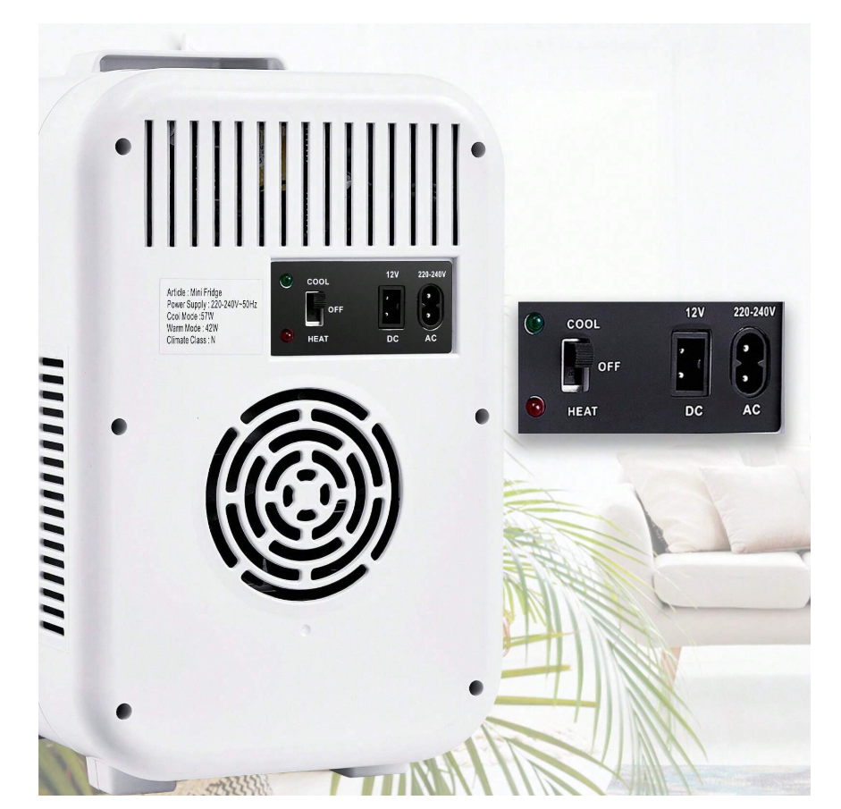 Mini Fridge 10L Portable Table Top Electric Small Cooler Warmer Ice Box ...