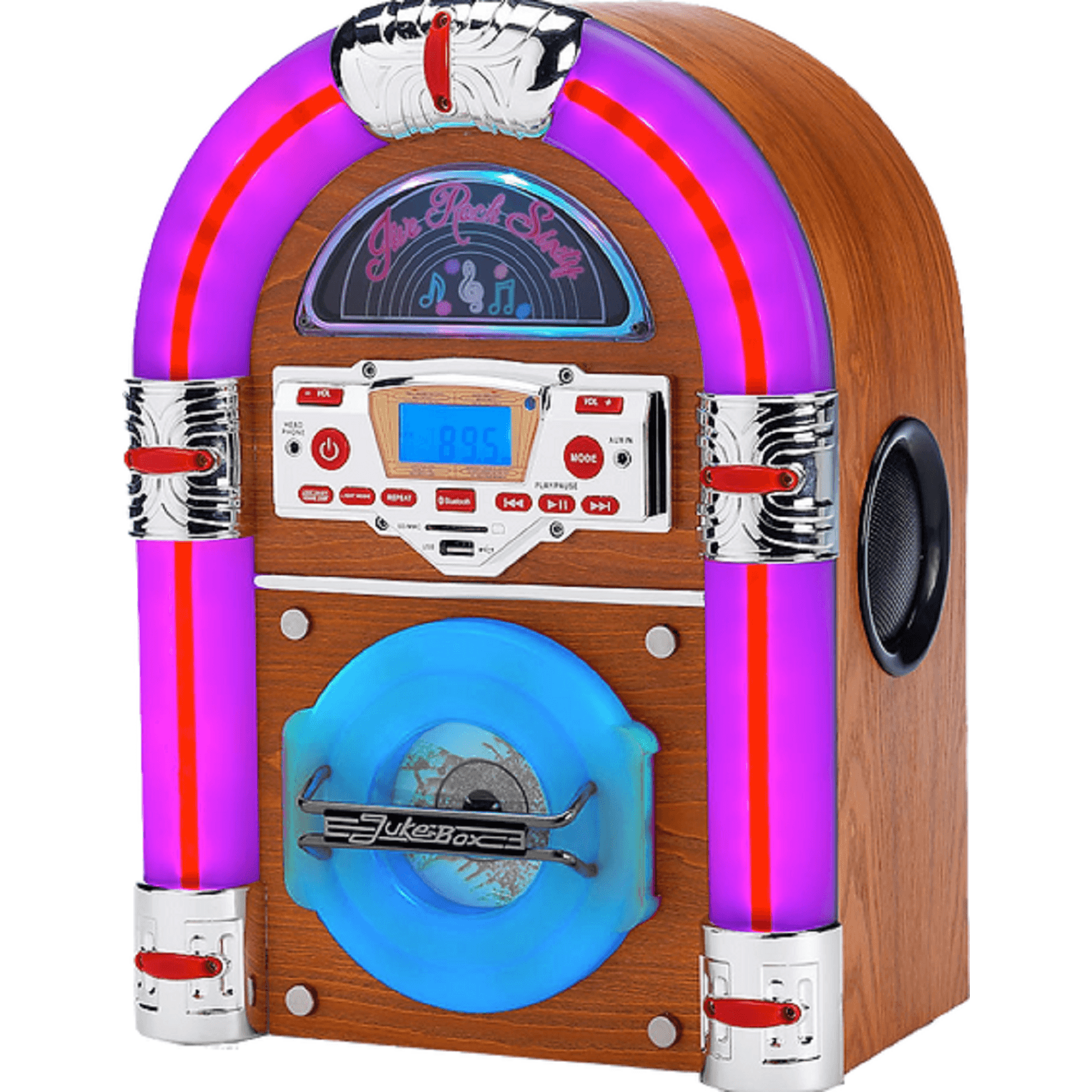 Steepletone Jive Rock Sixty Retro Jukebox Bluetooth CD FM Radio Mini ...