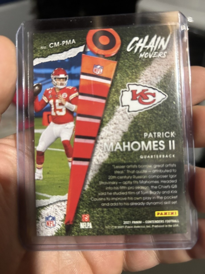 2021 Panini Contenders Chain Movers Patrick Mahomes Kansas City Chiefs ...
