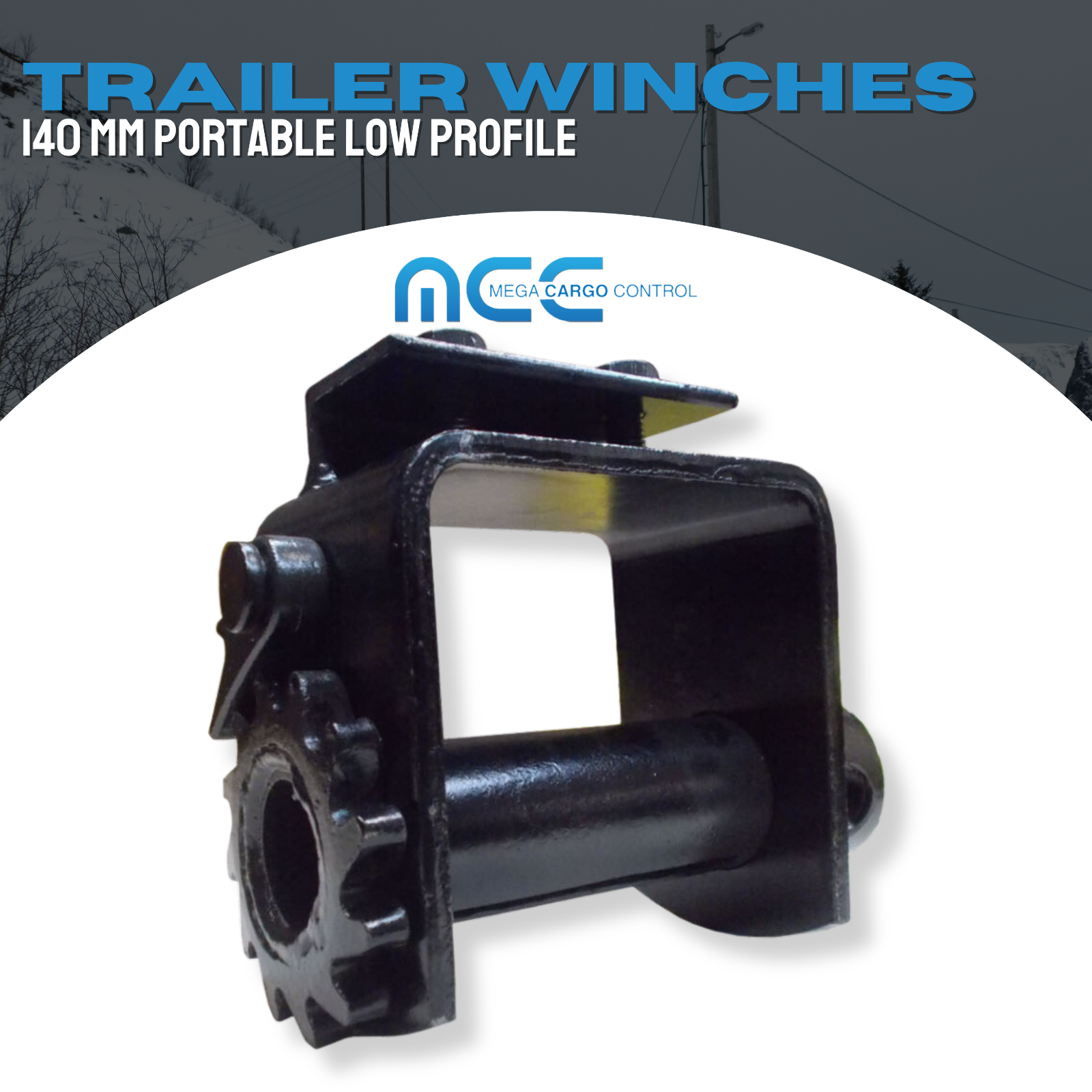 2 Pack Portable Bolt On Winch Flatbed Trailer Truck Winch for 2" -4 ...