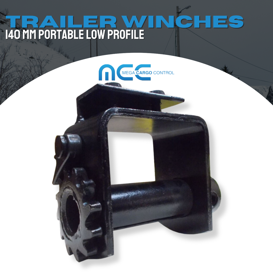 2 Pack Portable Bolt On Winch Flatbed Trailer Truck Winch for 2" -4 ...