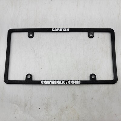 Carmax Black Plastic Dealership License Plate Frame Front Or Rear | eBay
