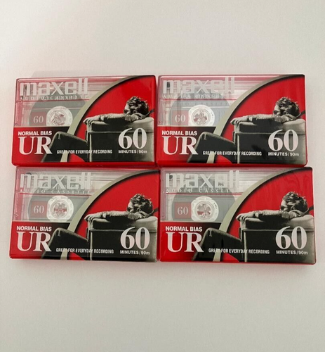 Sealed New Lot of 4 Maxell UR 60 Min Blank Audio Cassette Recording ...