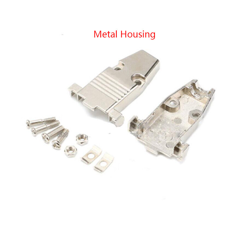 Female/Male Plug Socket DB9 9Pin D-SUB Solder Type Connector Metal ...