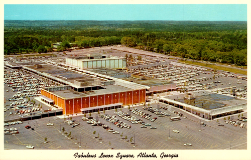 Atlanta GA Lenox Square Shopping Center Mall Georgia Postcard Buckhead ...