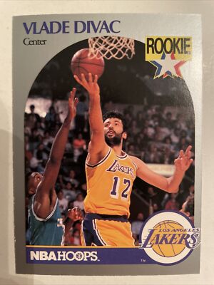 1990 NBA Hoops Vlade Divac #154 Rookie Card RC LA Lakers Flawless. | eBay