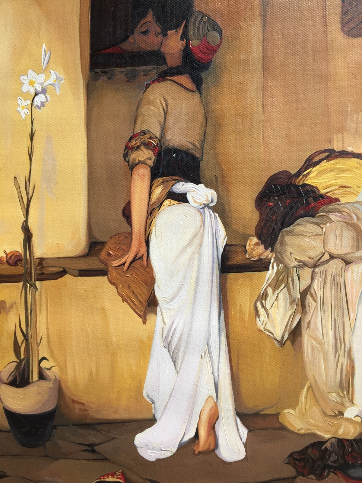 Sofokli Telo oil on canvas ( THE KISS ) | eBay