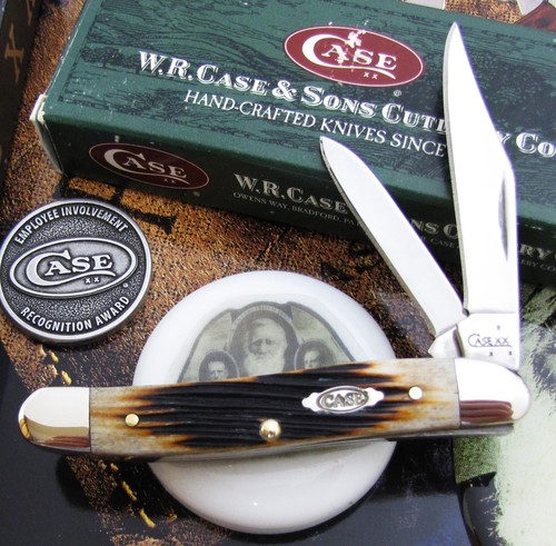 Case XX Swamp Rat Knife 2007 Barnboard Jig Bradford Brown Bone Mint In ...