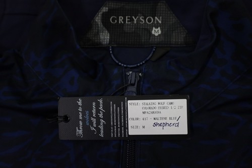 Greyson Stalking Wolf Camo Colorado Pullover Mens Medium Blue 999G ...