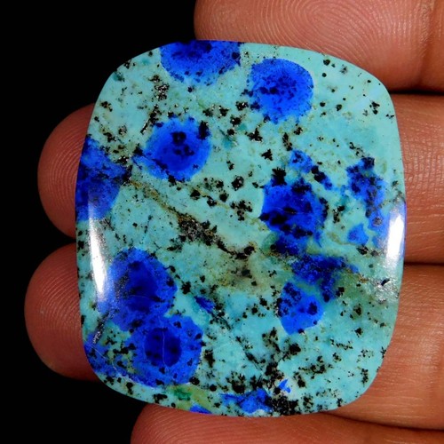 Natural Gorgeous BlueBird Azurite Cushion Cabochon 53.40Cts. Loose ...