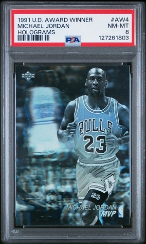1991 UD AWARD WINNER HOLOGRAM #AW4 MICHAEL JORDAN PSA 8 | eBay