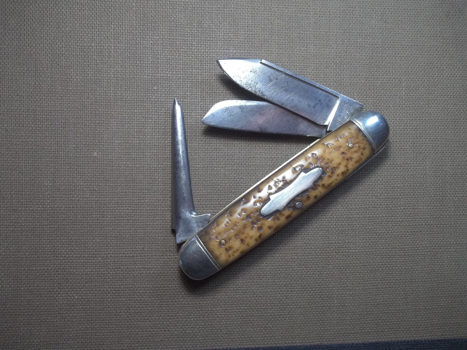 Vintage New York Knife Co Large Pick Bone Cattle (pre-1930's) | eBay