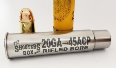20GA to 45ACP RIFLED Shotgun Adapter - Chamber Reducer - Stainless ...