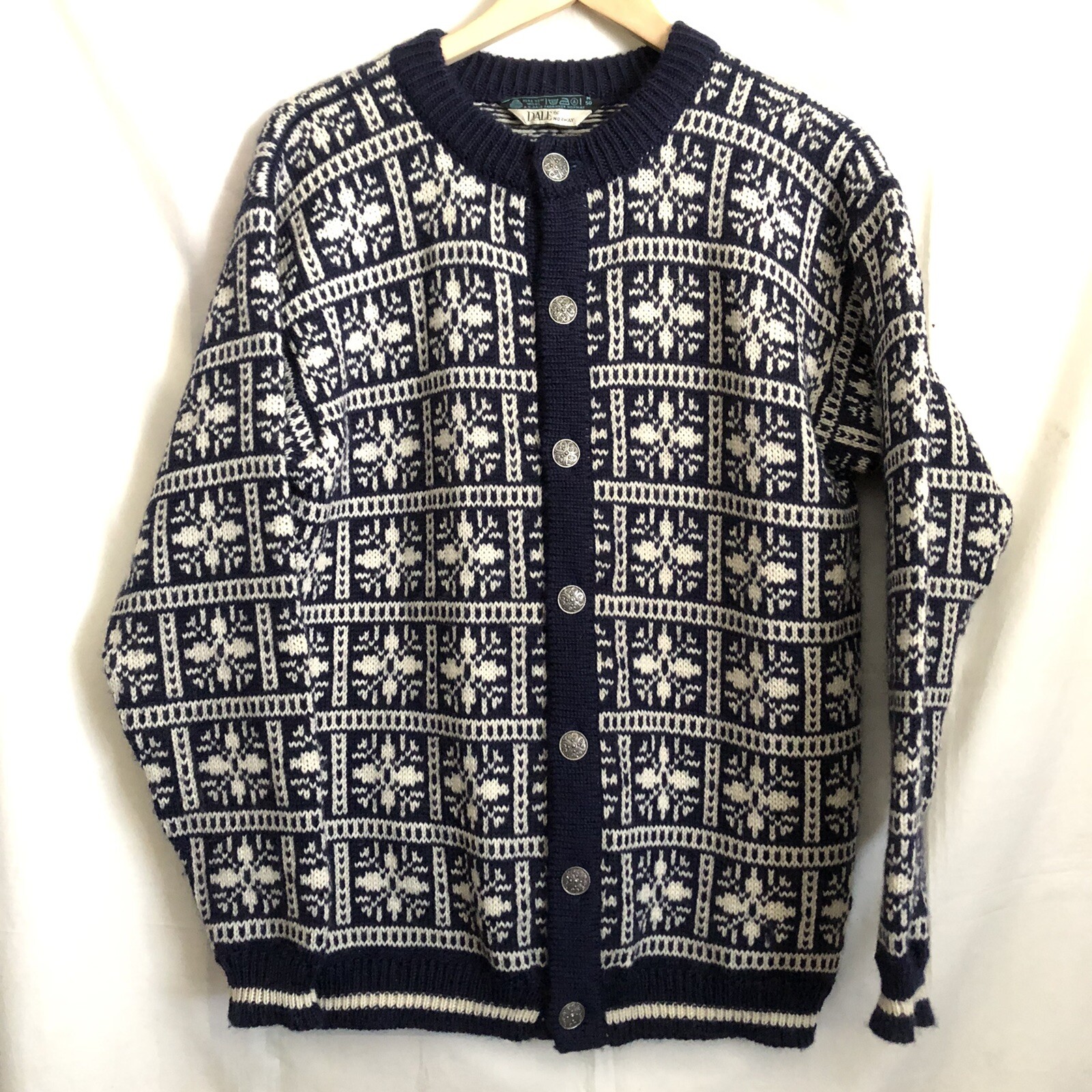 Vintage DALE OF NORWAY Wool Button Down Cardigan Swea… - Gem