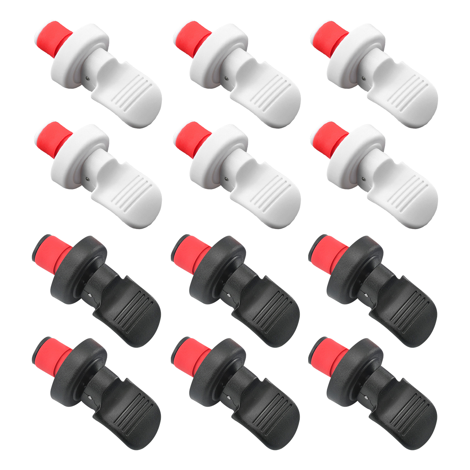 12pcs Professional Wine Stopper Finger Press Vacuum Sealed Easy Clean ...