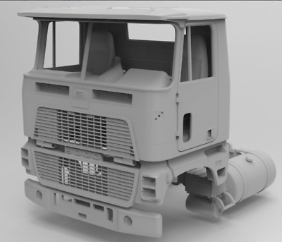 3d printed 1/24th Ford CL 9000 SCALE CAB 64" DAY CAB dual headlight ...