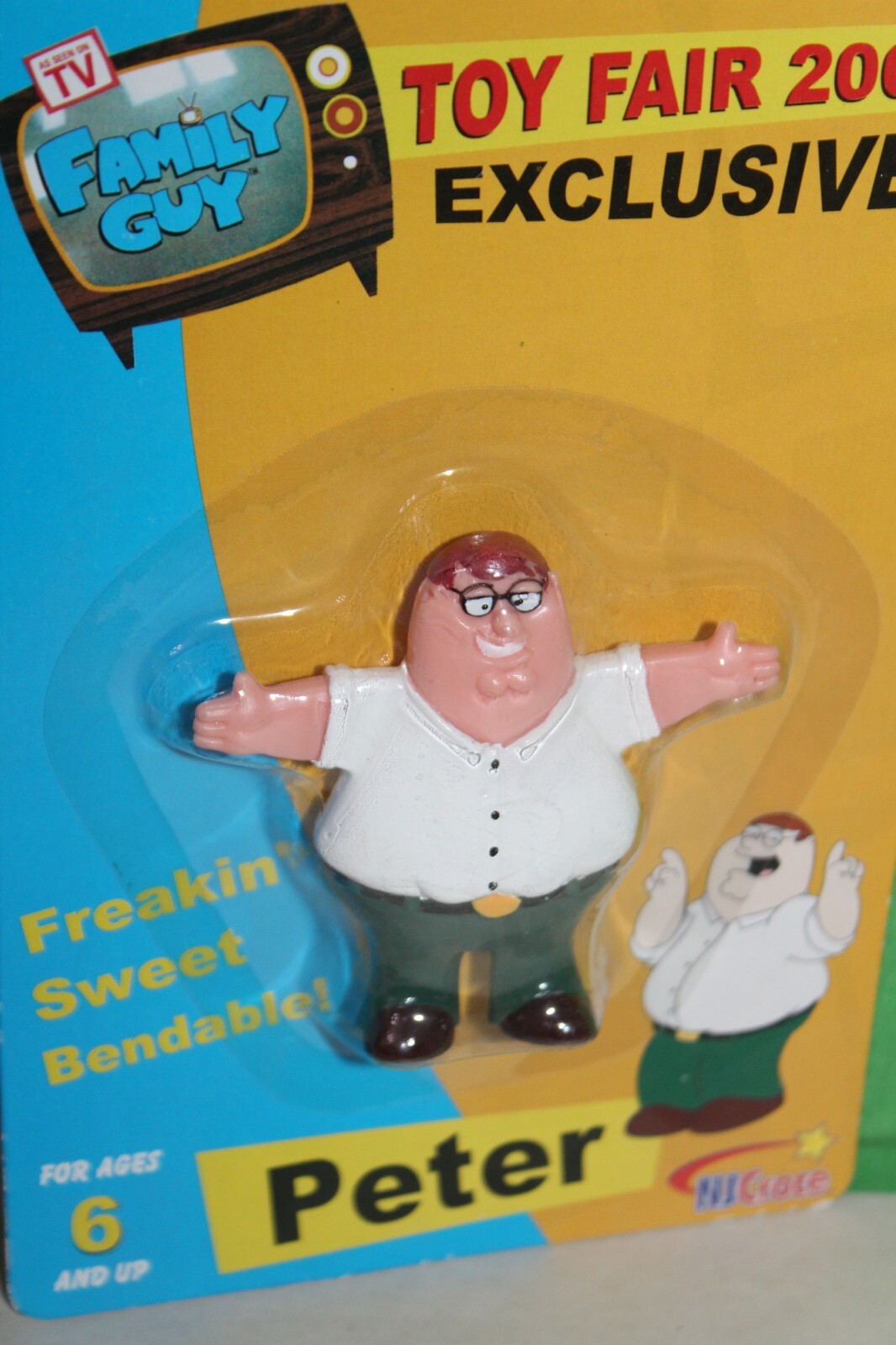Family Guy NJ Croce Freakin' Sweet Bendable Peter Toy Fair 1,372/2007 ...