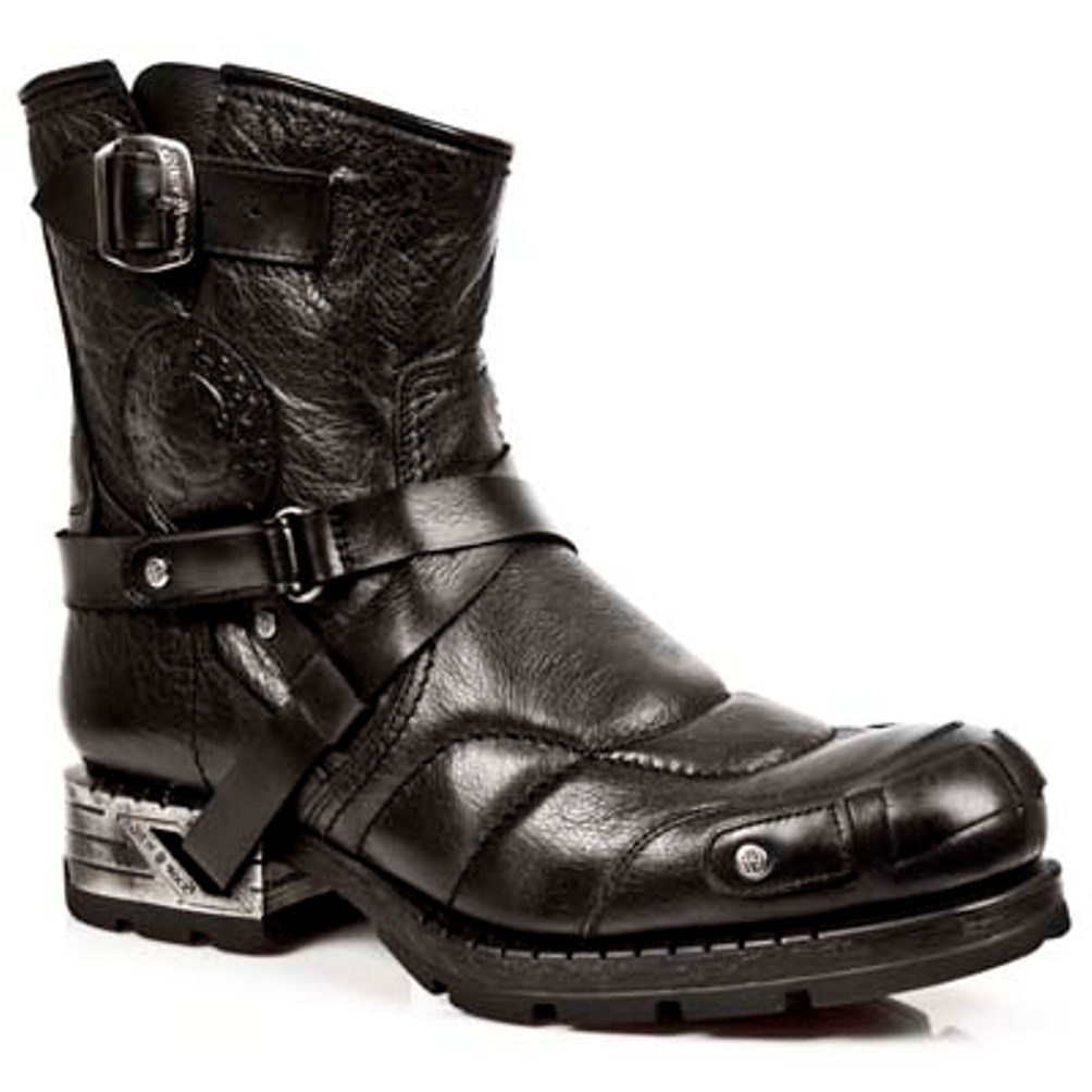 NEWROCK New Rock Mens Boots Style M.MR004 S1 Black Steel Heels | eBay