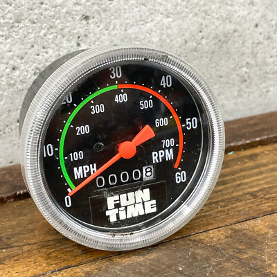 Vintage Fun Time Bike Speedometer Muscle Bike 1960s 1970s Black 0 Miles ...