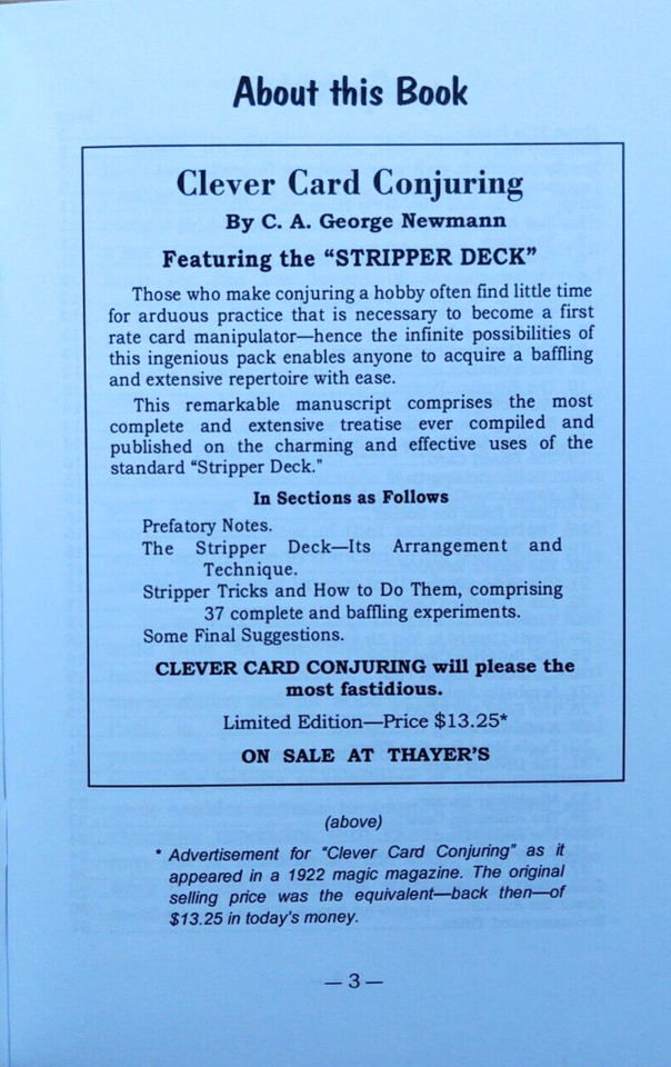 Clever Card Conjuring by C. A. George Newmann | eBay