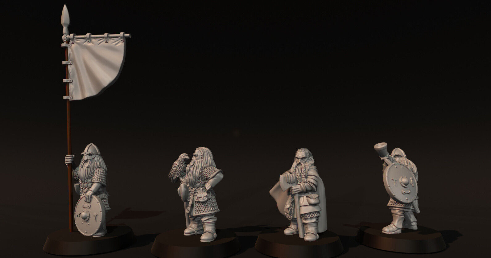 Dwarf Commanders X4 ideal MESBG, LoTR, 28mm , Wargames and Collectors. | eBay UK