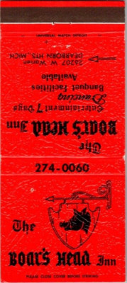 The Boars Head Inn, Dancing, Dearborn Hts. Michigan. Filigree. D | eBay