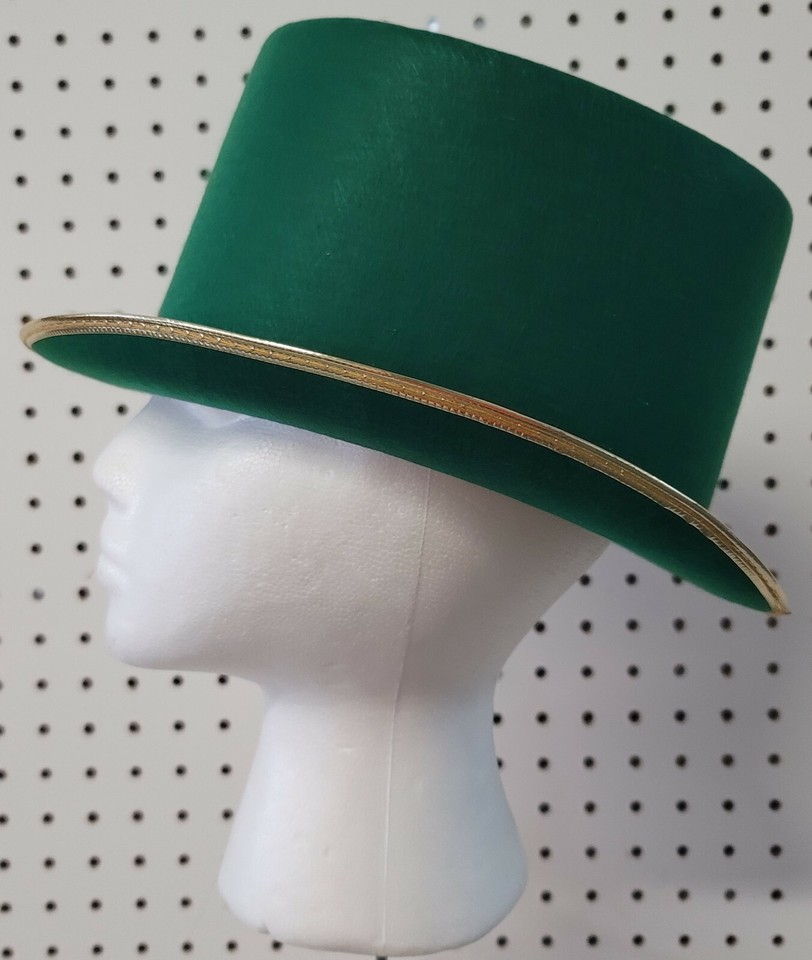 St. Patrick's Day Leprechaun Adult Permafelt Green Top Hat (5 Inch Tall ...