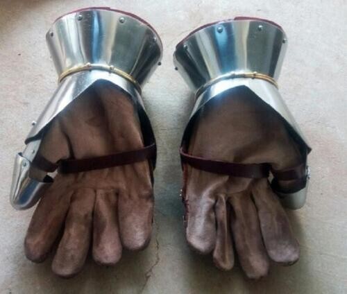 Medieval 18 ga SCA Gauntlets Finger Gloves Gothic Knight Armor Larp ...