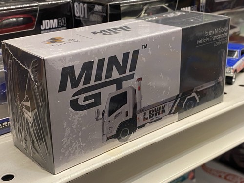 Mini GT Isuzu N-Series Vehicle Transporter LBWK White 1:64 Scale NEW in ...