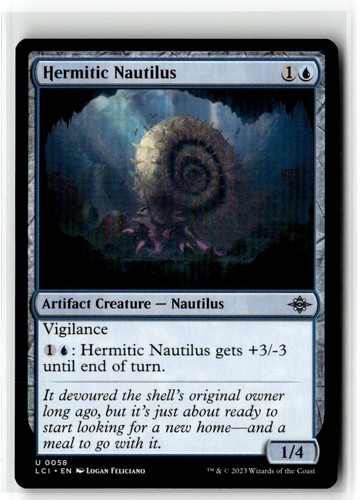 2023 MTG LCI Hermitic Nautilus U Artifact Creature #58 | eBay