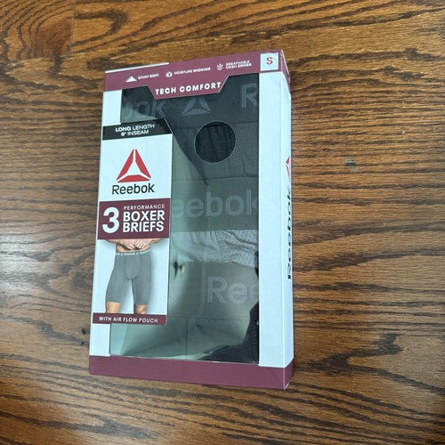 Reebok Men's Small 3-PACK Tech Comfort LONG LENGTH Boxer Briefs | eBay