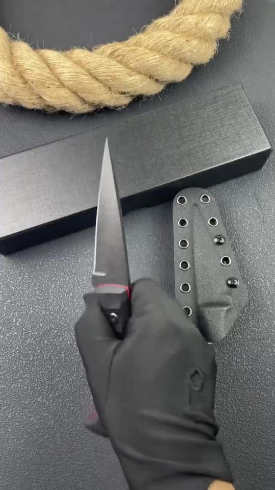 Outdoor Knife Fixed Blade Knife 8Cr13Mov Steel Blade G10 Handle with K ...
