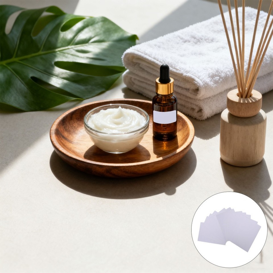 600 Pcs Blank Essential Oil Label Small Bottle Labels Stickers for ...