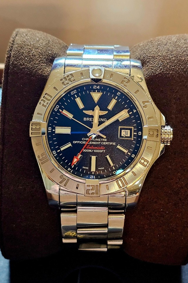 Breitling Avenger II GMT A32390 Blue 43mm Automatic Men's Watch | eBay